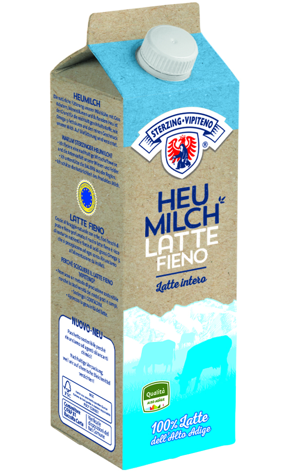 Sterzinger Heumilch - frische pasteurisierte Vollmilch - 1 lt
